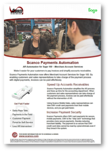 Scanco Payments Automation - Sage Warehouse & Manufacturing Automation
