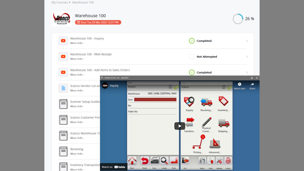 Scanco Learning Management System - Sage Warehouse & Manufacturing ...
