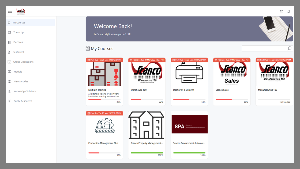 Scanco Learning Management System - Sage Warehouse & Manufacturing ...